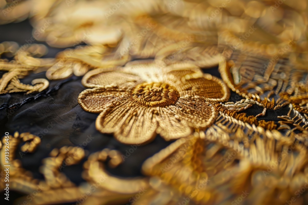 Vibrant threads weave together in an ornate dance, showcasing the ...