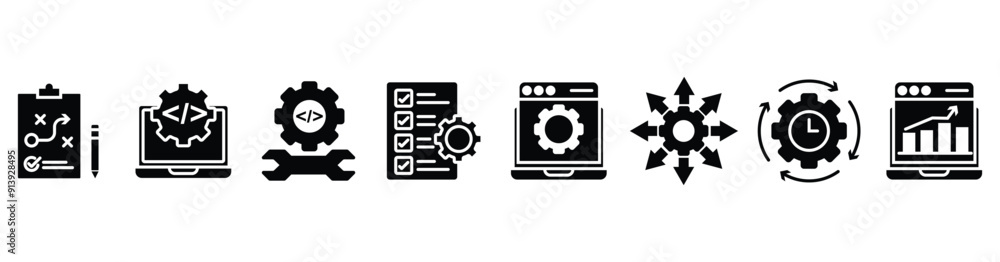software, development, icon vector illustration concept for software ...