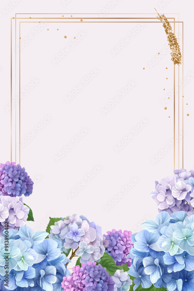 Editable Template Flower Frame Design Stock Vector | Adobe Stock