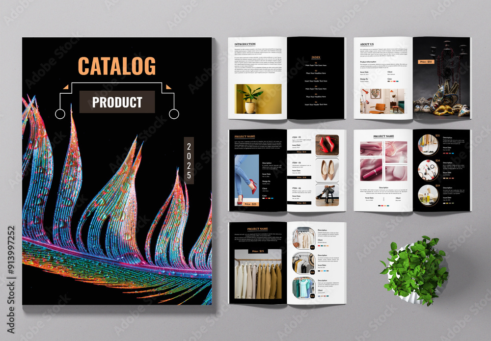 Product Catalog Layout Stock Template | Adobe Stock