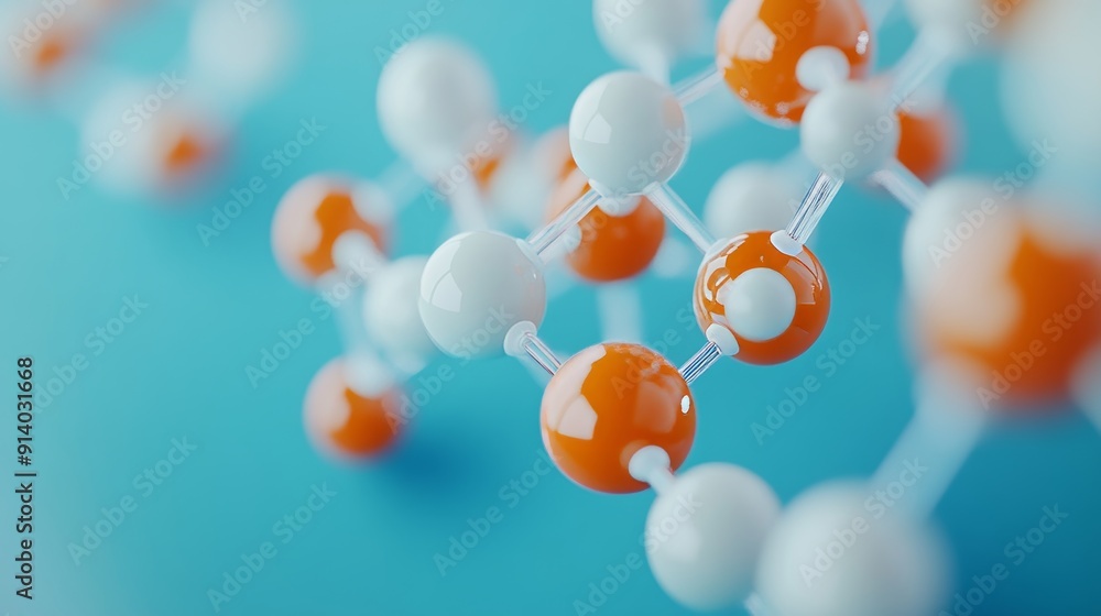 The structure of molecules and atoms in a science laboratory as ...