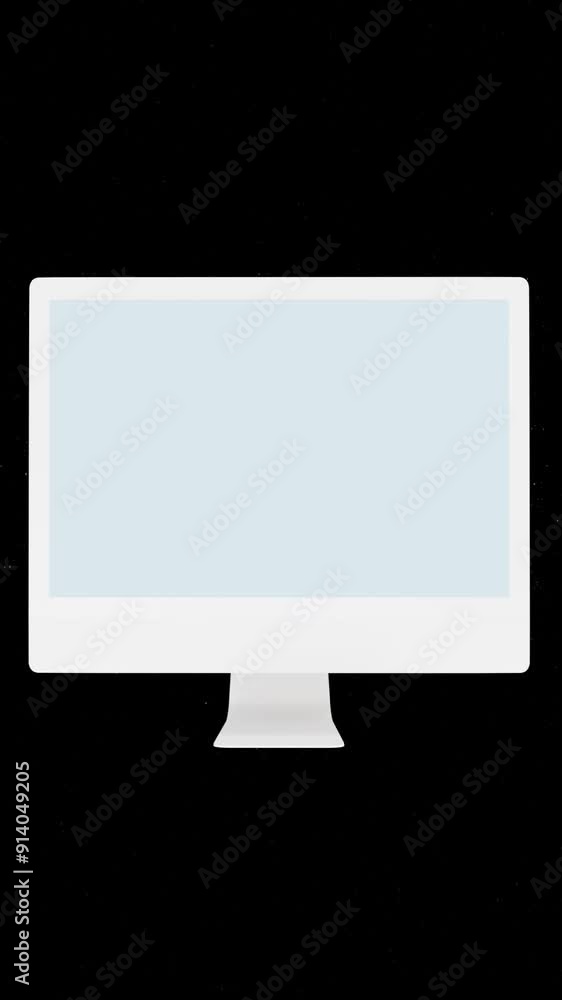 attention grabbing lcd computer monitor with white screen advertising ...