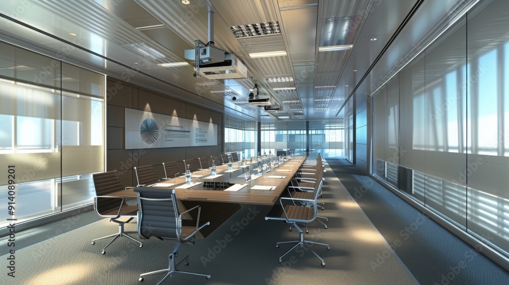 high-tech conference room design ideas , modular ceiling grid system ...