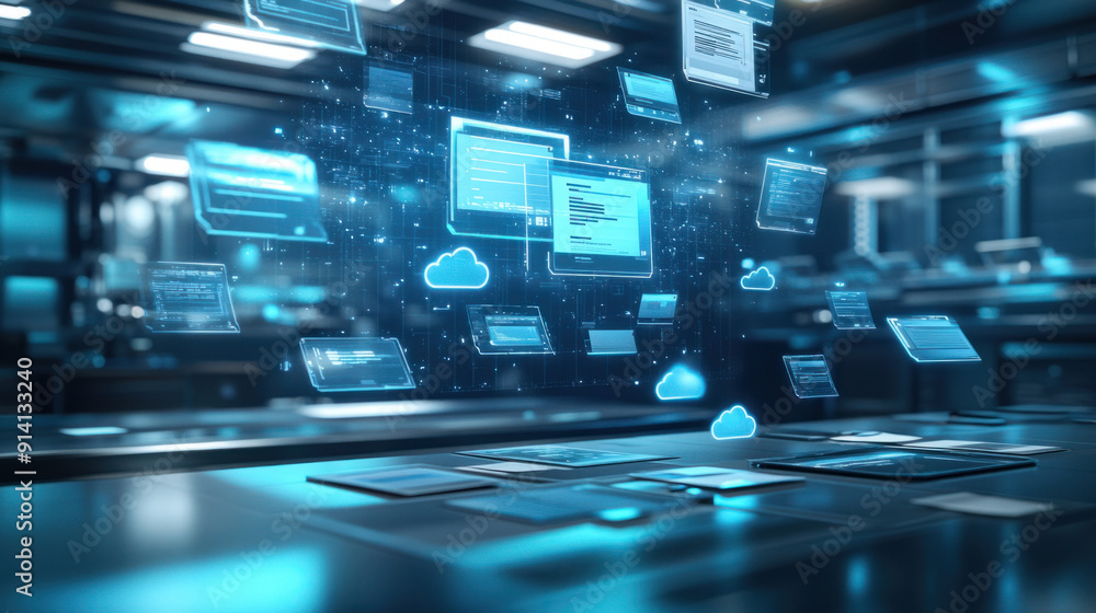 cloud file integration, A dynamic virtual tech holographic display ...