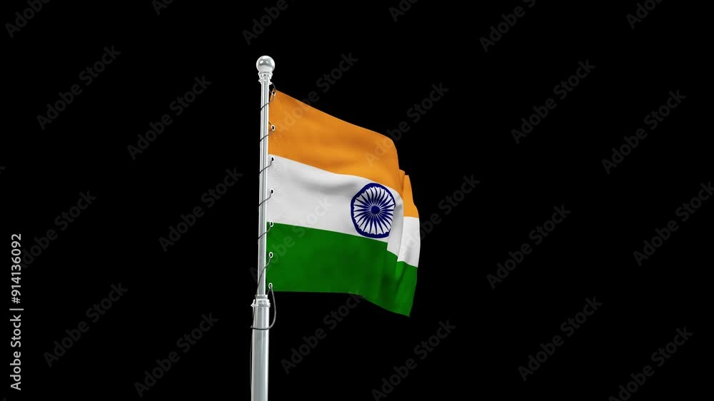 India waving flag. India flag waving. waving animation. Sign of India ...