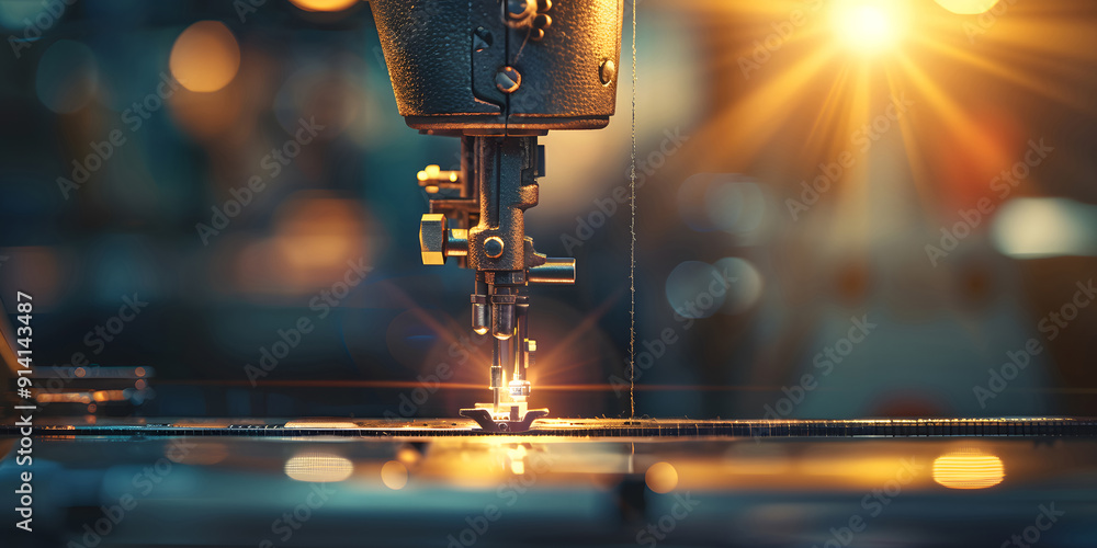 thread stitch detail and fabric texture sewing machine stitching fabric ...