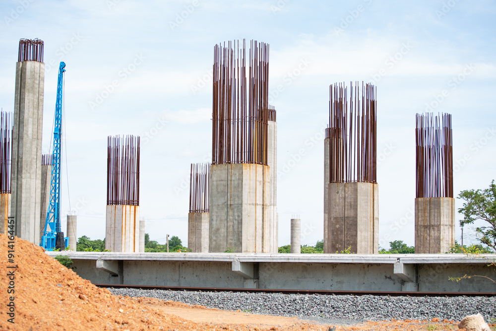 Concrete columns for Concrete bridge pillars of the bridge in China ...