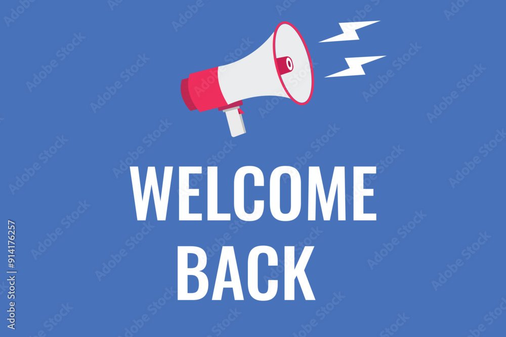 welcome back button, banner, label, template for website. welcome back ...