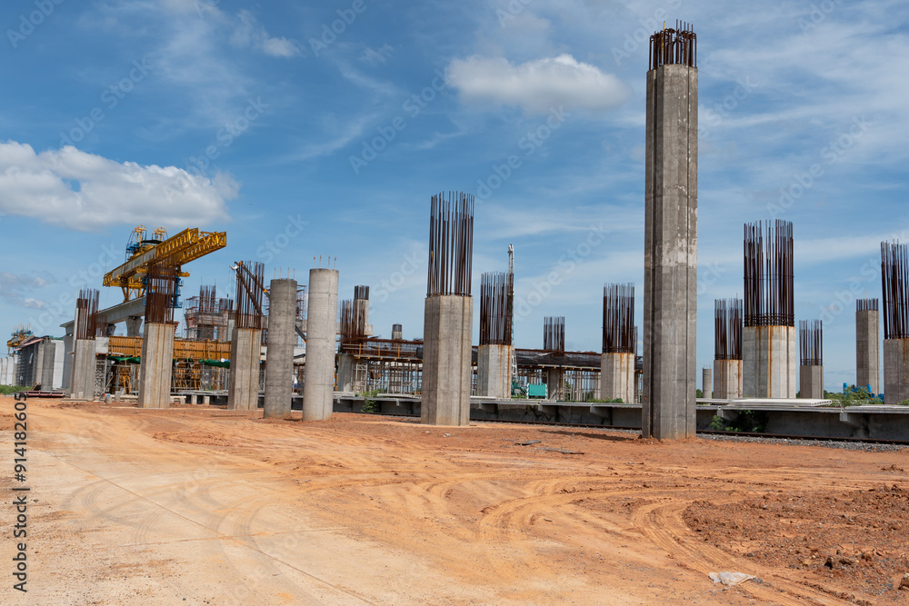 Concrete columns for Concrete bridge pillars of the bridge in China ...