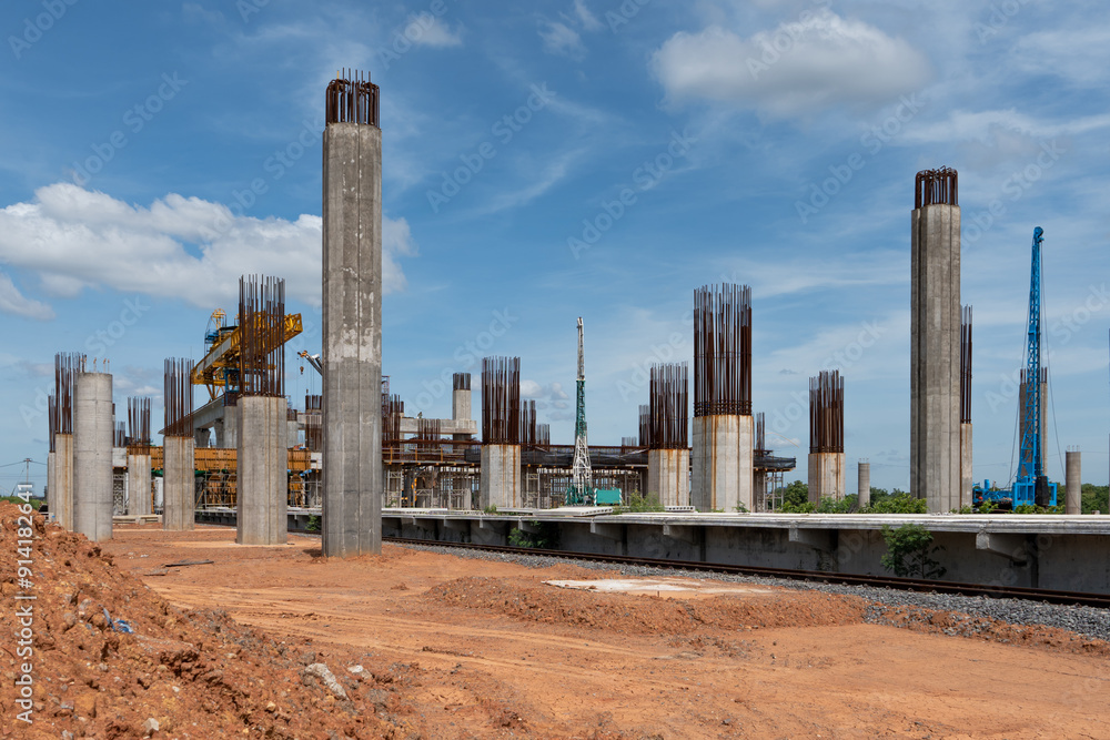 Concrete columns for Concrete bridge pillars of the bridge in China ...
