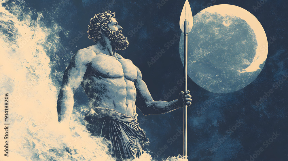 Greek God Uranus illustration, Uranus, the personification of the sky ...