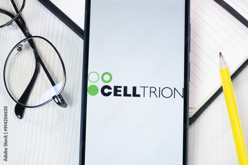 New York, USA - 1 August 2024: Celltrion Logo on Phone Screen, Company ...