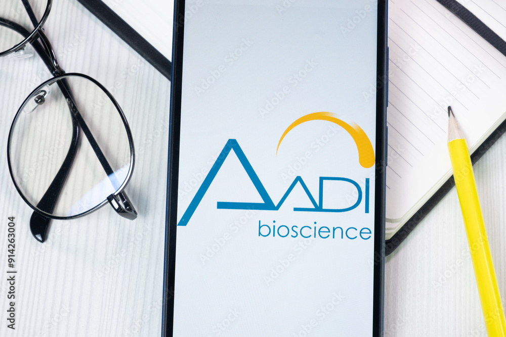 New York, USA - 1 August 2024: Aadi Bioscience Logo on Phone Screen ...