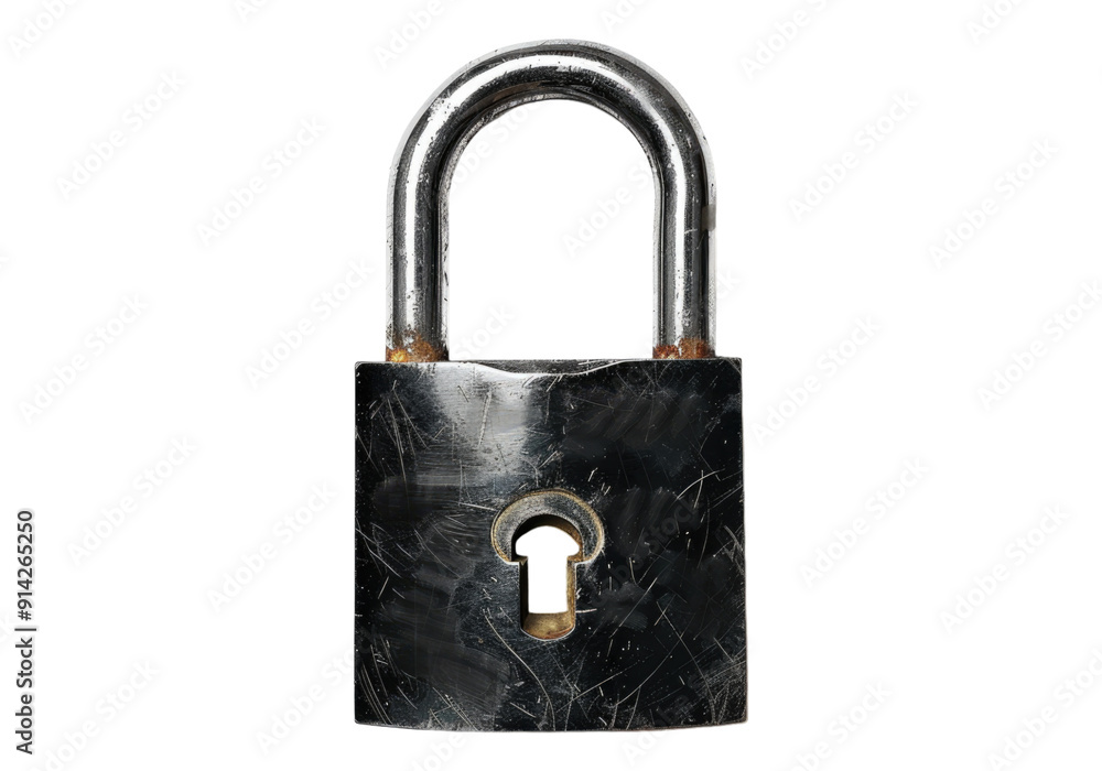 Old metal lock isolated on transparent background. Transparent PNG ...