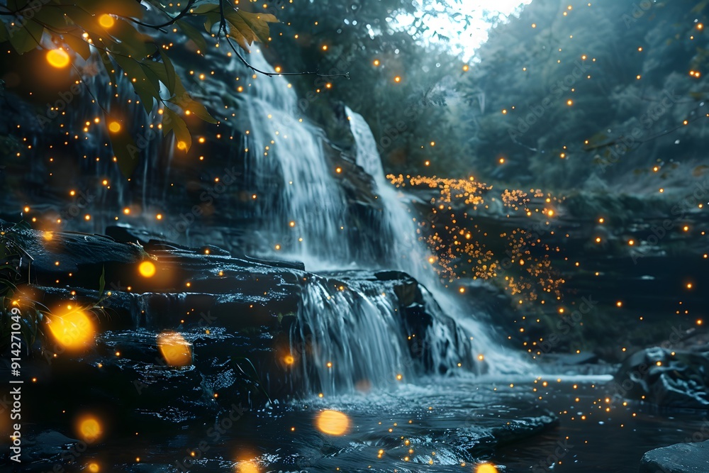 Firefly Fireflies with Particle and Glowing Effect in Nighttime Scenes ...