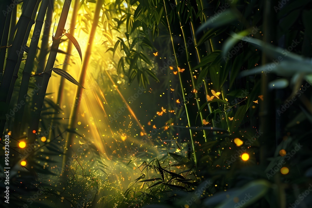 Firefly Fireflies with Particle and Glowing Effect in Nighttime Scenes ...