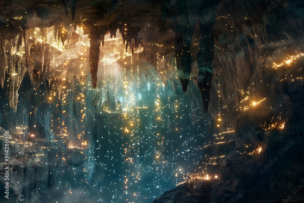 Firefly Fireflies with Particle and Glowing Effect in Nighttime Scenes ...