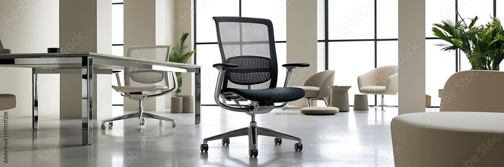 Office chair with job employee vacancy for new worker business concept ...