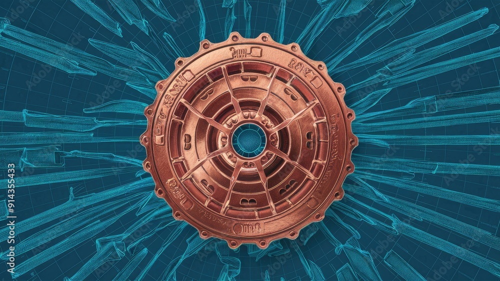 Detailed assembly drawing of a mechanical reducer cover featuring ...