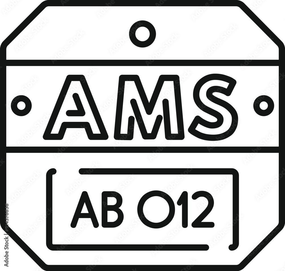 Black and white line art of a license plate from amsterdam, netherlands ...