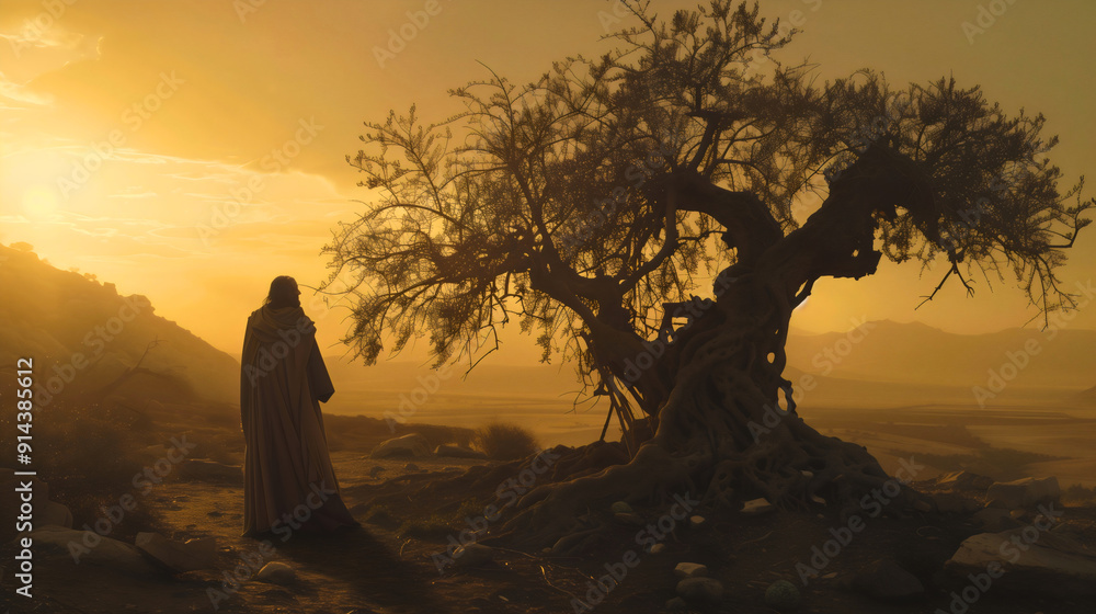 Jesus Christ and withered fig tree Christian God of Bible and symbolism ...