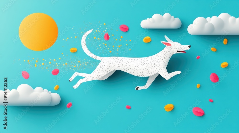 Playful illustration of a dog chasing its tail, with the caption "Did ...