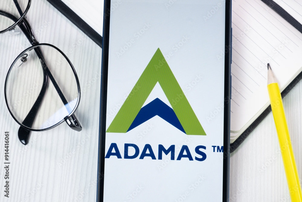 New York, USA - 1 August 2024: Adamas Pharmaceuticals Logo on Phone ...