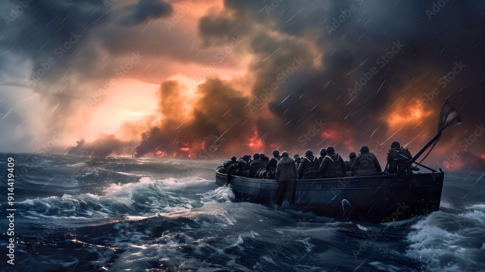 military Operation overlord Normandy beach D-day history of ww2 Stock ...