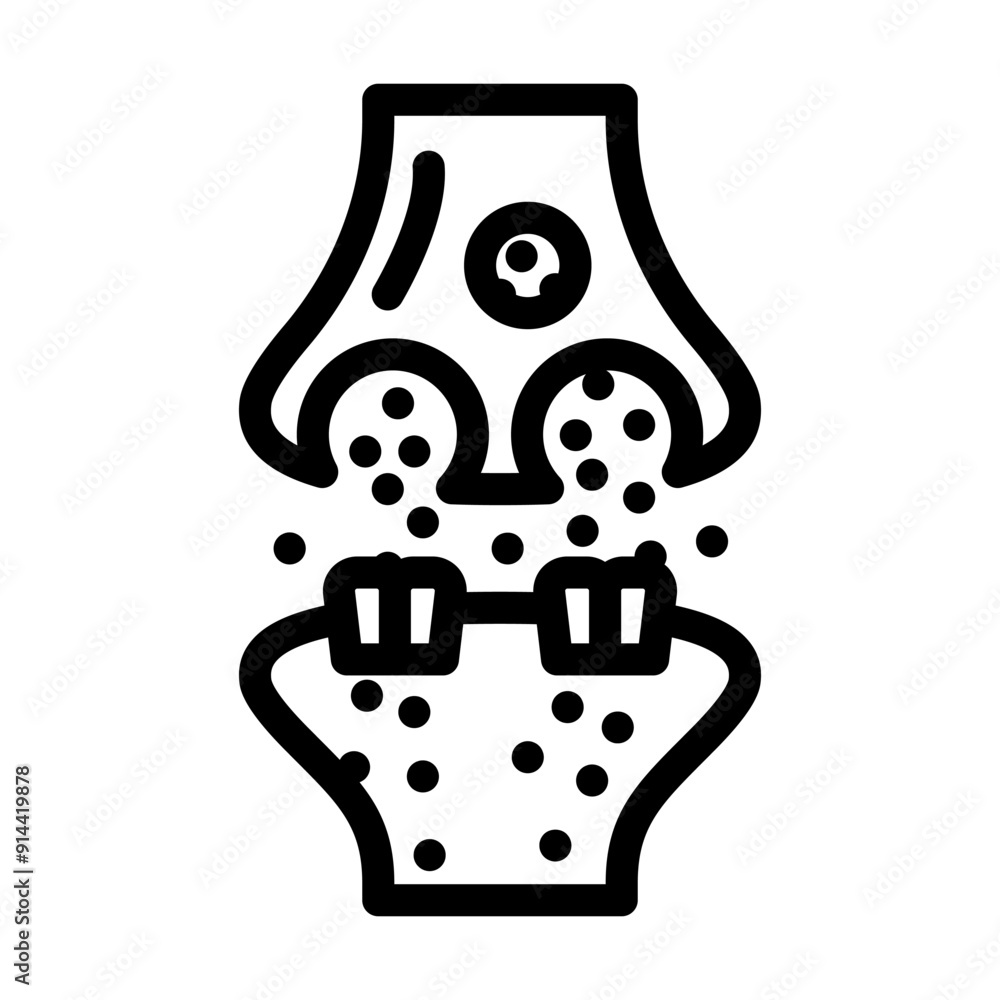 the mechanism of anesthesia mystery line icon vector. the mechanism of ...