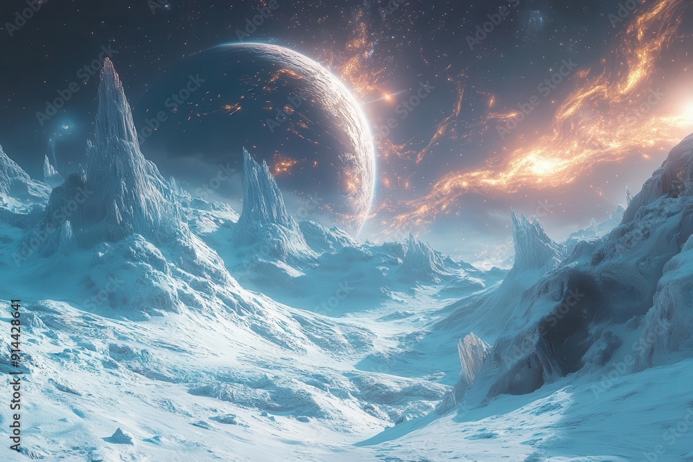 breathtaking ultrahigh definition wallpaper of an alien planets surface ...