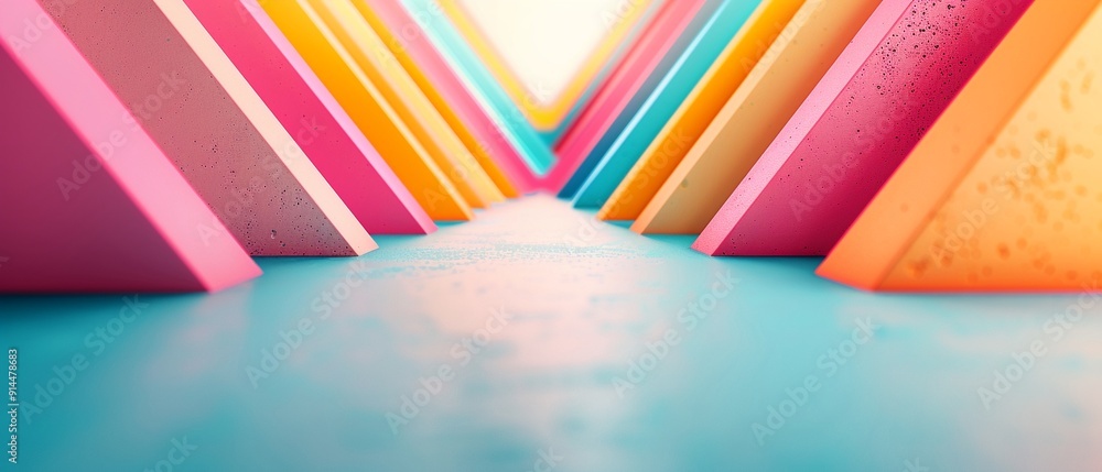 Layered geometric shapes with a reduction in size, showcasing a ...