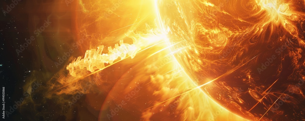 Solar wind interacting with Earth's magnetic field, 4K hyperrealistic ...