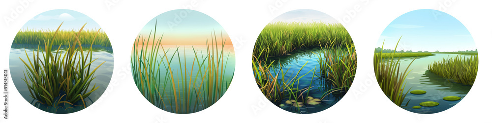 Marsh clipart collection, symbol, logos, icons isolated on transparent ...
