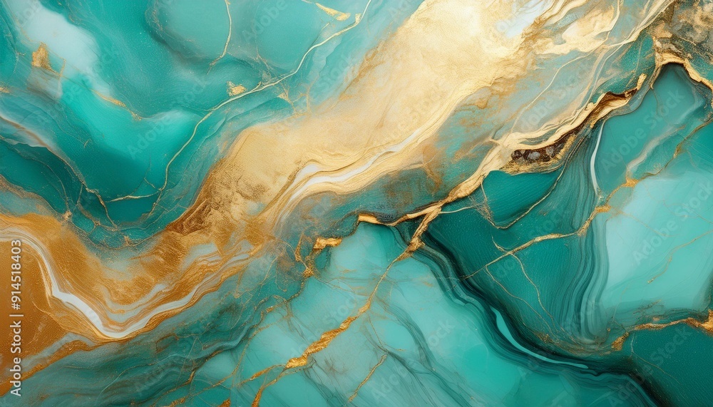 Fine gold turquoise stone background with marble texture abstract ...