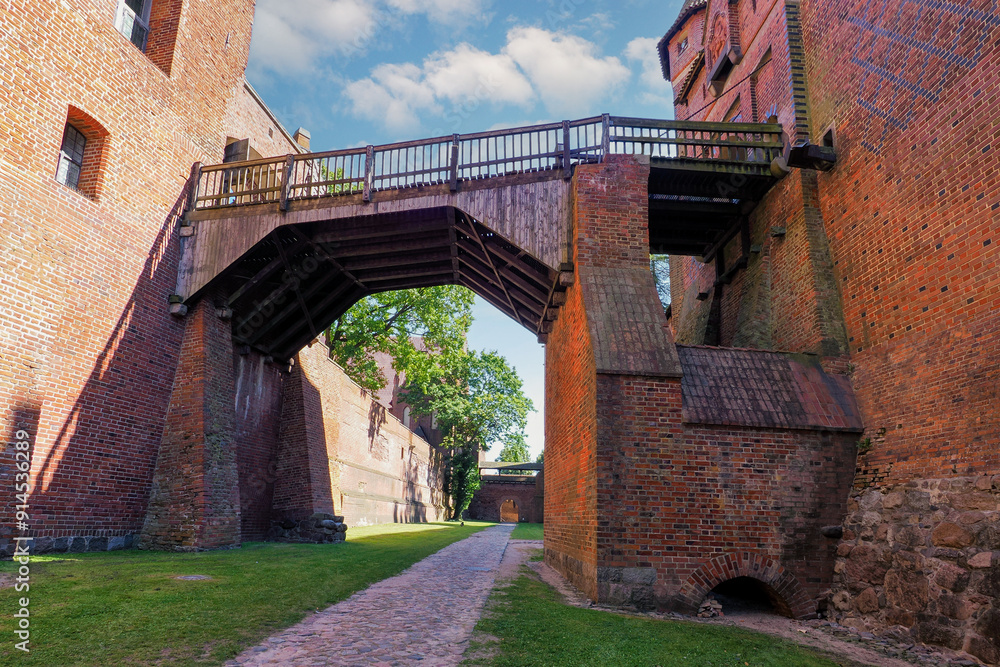 Malbork, Poland - the photo shows a fragment of the Teutonic Knights ...