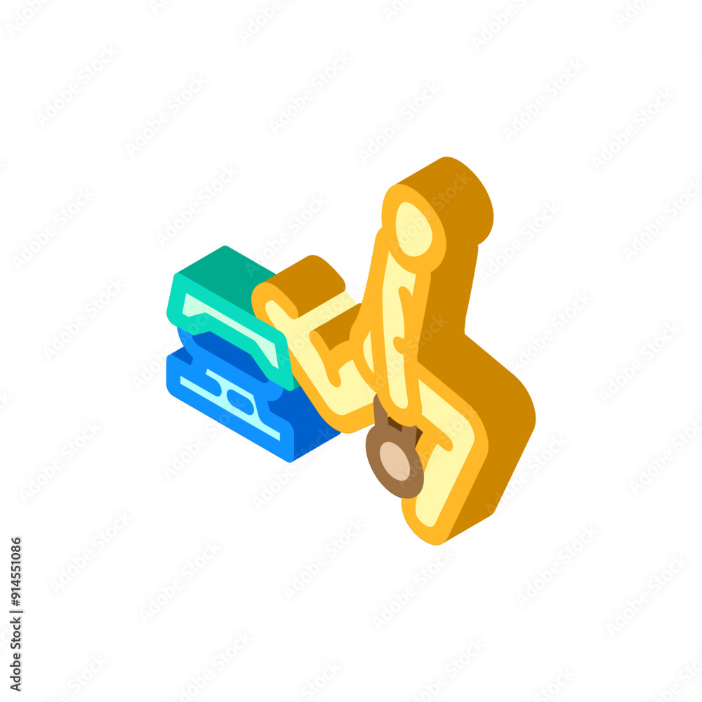 front raises fitness exercise arm isometric icon vector. front raises ...