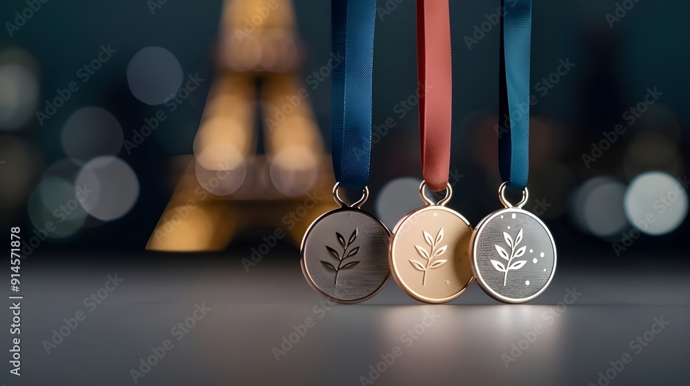 the 2024 Summer Olympics in Paris, France. Gold, silver, and bronze ...