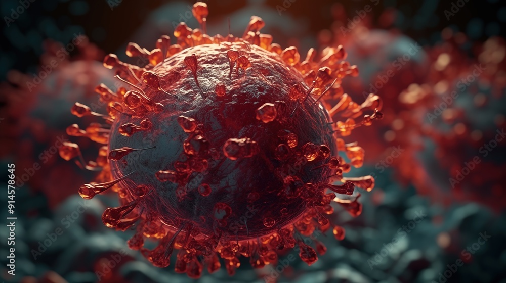 Human cell, viral attack. High-quality human cells Stock Photo | Adobe ...