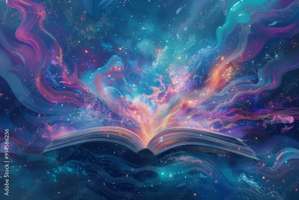 An artistic depiction of the subconscious mind with an open book Stock ...