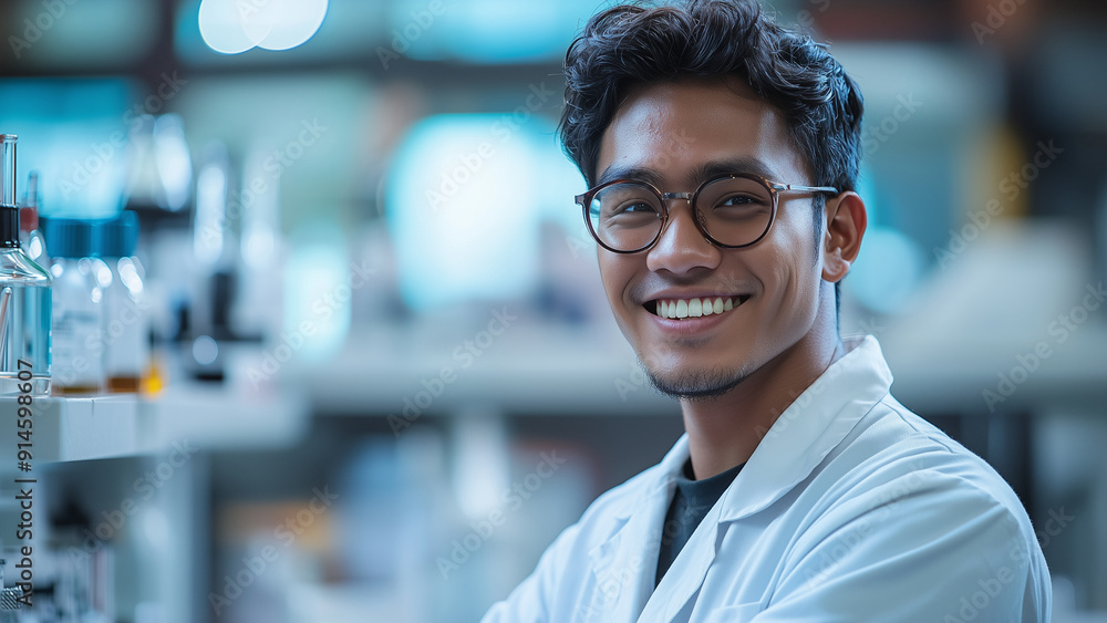 Pacific Islander Man Lab Technician - scientist, lab, research ...