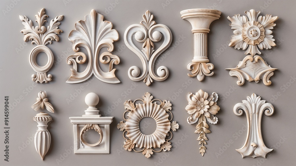 Ornate Classical Bas-Relief. A stunning array of bas-relief elements ... Ornate Classical Bas-Relief. A stunning array of bas-relief elements ...