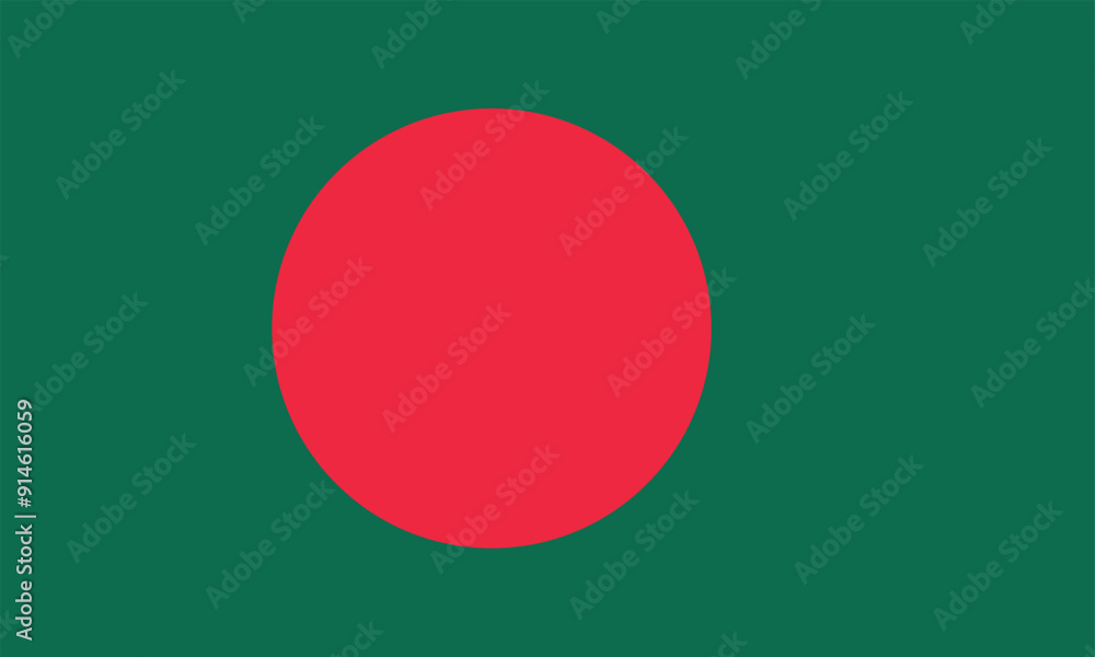Bangladesh flag. Official flag of Bangladesh red and dark green color ...