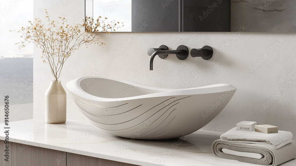 Modern redesign of the washbasin in the bathroom introduces elegance ...