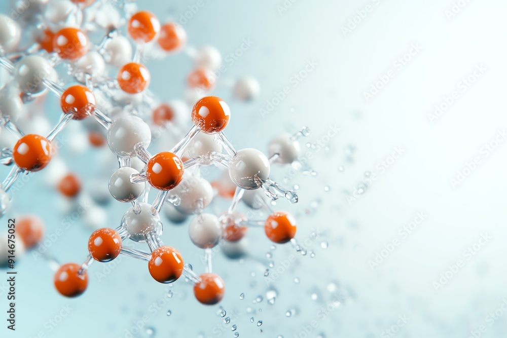Visualization of a glucose molecule C6H12O6, Molecules, essential sugar ...
