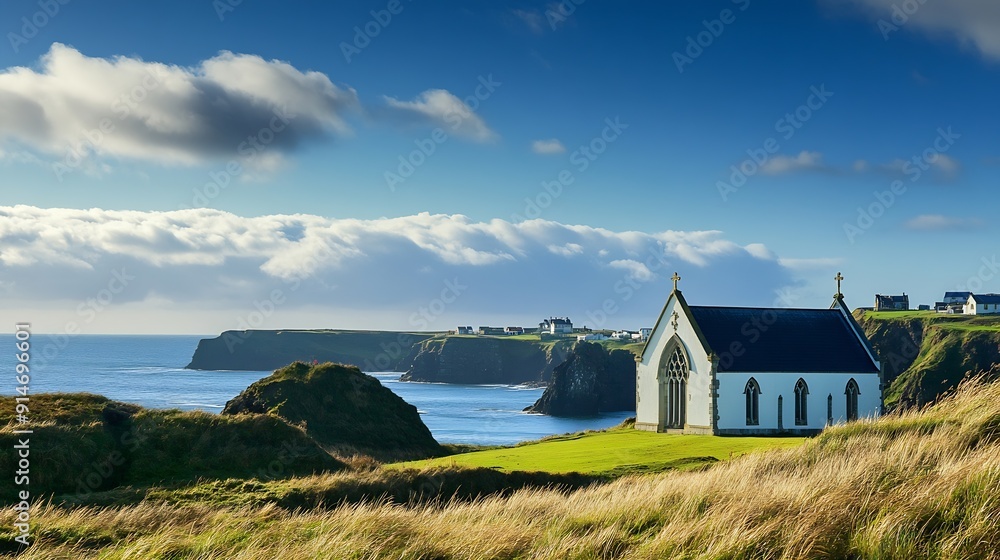 Beautiful Church near Ballintoy Ballycastle Northern Ireland ...
