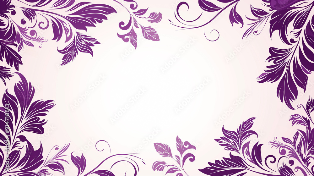 purple floral frame.elegant purple floral border background with ...