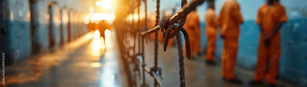 Jail lifestyle with prisoners engaging in daily routines, capturing the ...