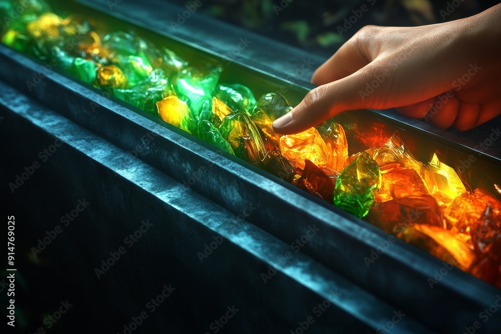 Vibrant Digital Recycling Symbol on Electronic Circuit Board Advocating ...