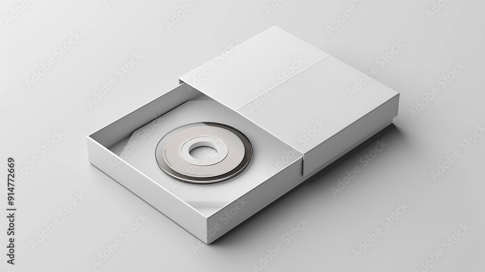 super jewel case with cd inside cd box mockup template isolated ...