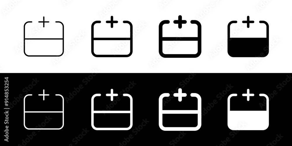 Editable add row above vector icon. Part of a big icon set family ...